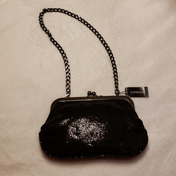 Express | Bags | Express Shiny Fabric Evening Prom Clutch Bag Nwt ...